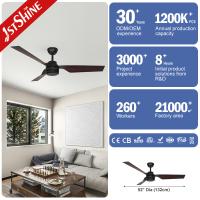 China Reading Room 64.4w ABS Ceiling Fan Ac Inverter Silent Design for sale