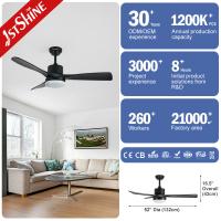 China Adjustable Speed Remote Control Ceiling Fan , Quiet Energy Saving LED Ceiling Fan for sale