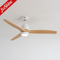 China White Silent DC Ceiling Fan With 6 Speed Choice Smart Remote Control for sale