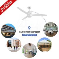 China Low Profile DC110V Dimmable LED Ceiling Fan Reversible Quiet DC Motor for sale