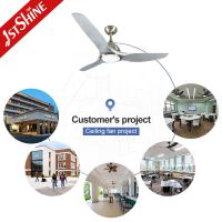 China OEM 52 Inch 220v Dimmable LED Plastic Ceiling Fan Custom Logo for sale
