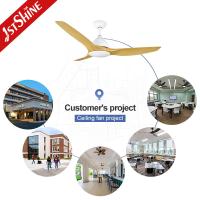 China OEM 52 Inch LED Light Ceiling Fan Remote Control 3 Speed Choice for sale