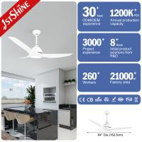 China Remote Control Plastic Ceiling Fan With Integrated 18 Watt LED Light for sale