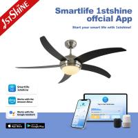China 53.4w Modern LED Ceiling Fan 3 Speed Choice With Reversible Motor for sale