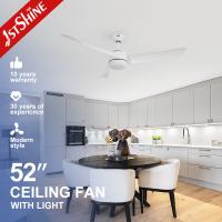 China Plastic Blades 3 Color LED Dimmable Ceiling Fan With Remote Control 38W 230V/50HZ for sale
