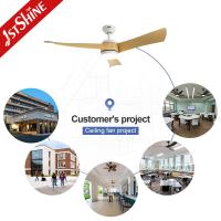 China 230V Plastic Blades 3 Color LED Dimmable Ceiling Fan With Remote Control for sale