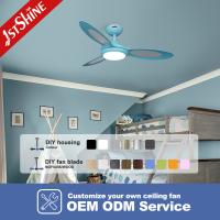 China 44 Inch 3 ABS Blades Dimmable LED Ceiling Fan 230V For Bedroom for sale