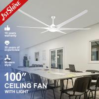 China 100 Inch DC Plastic Ceiling Fan With Light Energy Saving Low Power Consumption for sale