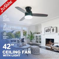 China 6 Speed Remote Control Decorative Ceiling Fan , Mdf Blades Black Plastic Ceiling Fan for sale