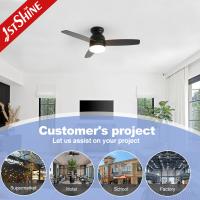China 6 Speed Remote Control Decorative Ceiling Fan , Mdf Blades Black Plastic Ceiling Fan for sale