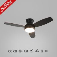 China 42 Inch Black Flushed Mounted Bedroom Samrt Home Ceiling Fan With Lights for sale