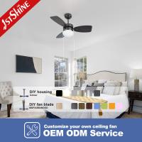 China Ac Copper Motor 3 Mdf Blades Modern Small Ceiling Fans With Pull Chain for sale