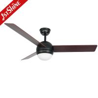 China Mdf Blades Decorative Led Light Ceiling Fan With 6 Speed Remote Control for sale