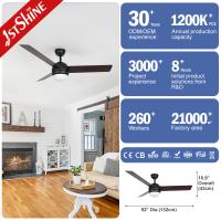 China Mdf Blades Decorative Led Light Ceiling Fan With 6 Speed Remote Control for sale