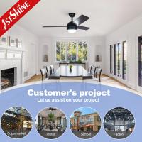 China Mdf Blades Decorative Led Light Ceiling Fan With 6 Speed Remote Control for sale