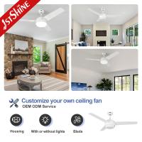 China 50 Inch 3 MDF Blade 35W 5 Speeds Remote Control Led Ceiling Fan With Light for sale