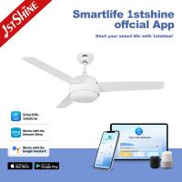 China 50 Inch 3 MDF Blade 35W 5 Speeds Remote Control Led Ceiling Fan With Light for sale