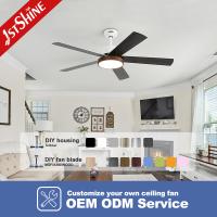 China Modern Ceiling Fan Light With Dc Motor Smart Dimmable LED Light for sale
