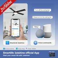 China Modern Ceiling Fan Light With Dc Motor Smart Dimmable LED Light for sale