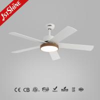 China LED Smart Ceiling Fan Light White Finish 5 MDF Blade High Speed for sale