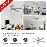 China AC Ceiling Fan With Light 3 Speed Remote Control MDF Blade for Home for sale