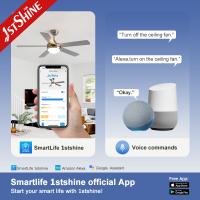 China AC Ceiling Fan With Light 3 Speed Remote Control MDF Blade for Home for sale