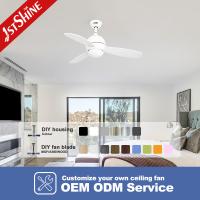 China Remote Control Modern Led Ceiling Fans 40 Inches Dc Motor 3 Plywood Blades for sale