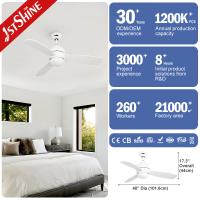 China Remote Control Modern Led Ceiling Fans 40 Inches Dc Motor 3 Plywood Blades for sale