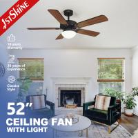 China 52'' Ceiling Fan With Light 6 Speed Remote Control Energy Saving for sale