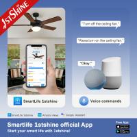 China 52'' Ceiling Fan With Light 6 Speed Remote Control Energy Saving for sale