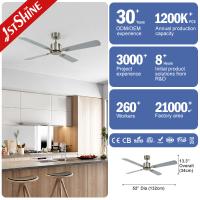 China Copper Motor 4 MDF Sliver Blades Modern Ceiling Fans With 6 Speeds Remote Control for sale