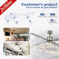 China Copper Motor 4 MDF Sliver Blades Modern Ceiling Fans With 6 Speeds Remote Control for sale