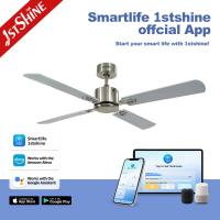 China Copper Motor 4 MDF Sliver Blades Modern Ceiling Fans With 6 Speeds Remote Control for sale