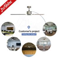 China Copper Motor Modern Ceiling Fans 2 MDF Sliver Finish Blades With 6 Speeds for sale