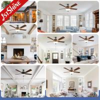 China Retro Ceiling Fan Trending New 5 MDF Blades With Lights Traditional Pull Chain for sale