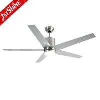 China High Speed 5 Blades Ceiling Fan With Light DC Motor Silver Modern for sale