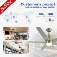 China High Speed 5 Blades Ceiling Fan With Light DC Motor Silver Modern for sale