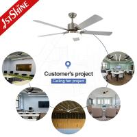China 58 Inch Bedroom Ceiling Fans With Lights Reversible Silent DC Motor for sale