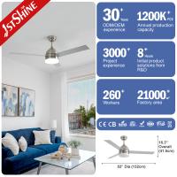 China Sliver Dimming DC Motor 220V Modern LED Ceiling Fan Mute 6 Speeds for sale