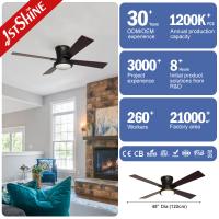 China 48 Inches Flush Mount Dimmable LED Ceiling Fan For Living Room for sale