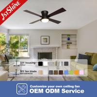 China 48 Inches Flush Mount Dimmable LED Ceiling Fan For Living Room for sale