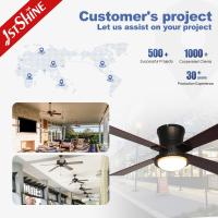 China 48 Inches Flush Mount Dimmable LED Ceiling Fan For Living Room for sale