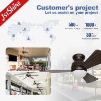 China RoHS 42inch Color Changing Modern Fan Ceiling Lights With 3 MDF Blades for sale