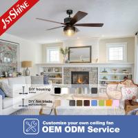 China MDF Blades 52 Inches Remote Control Ceiling Fan With Farmhouse Style for sale