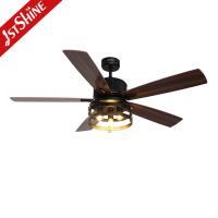 China 5 MDF Blades Industrial Style Ceiling Fan With Remote Control Light for sale