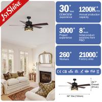 China 5 MDF Blades Industrial Style Ceiling Fan With Remote Control Light for sale