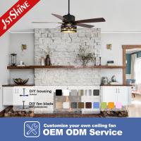 China 5 MDF Blades Industrial Style Ceiling Fan With Remote Control Light for sale