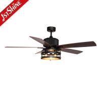 China Black 52 Inches Industrial Ceiling Fan DC Motor Indoor Decorative for sale
