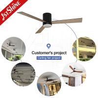 China CCC 52 Inch 3 Plywood Blades Flush Mount Ceiling Fan With Silent DC Motor for sale