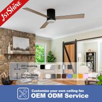 China CCC 52 Inch 3 Plywood Blades Flush Mount Ceiling Fan With Silent DC Motor for sale